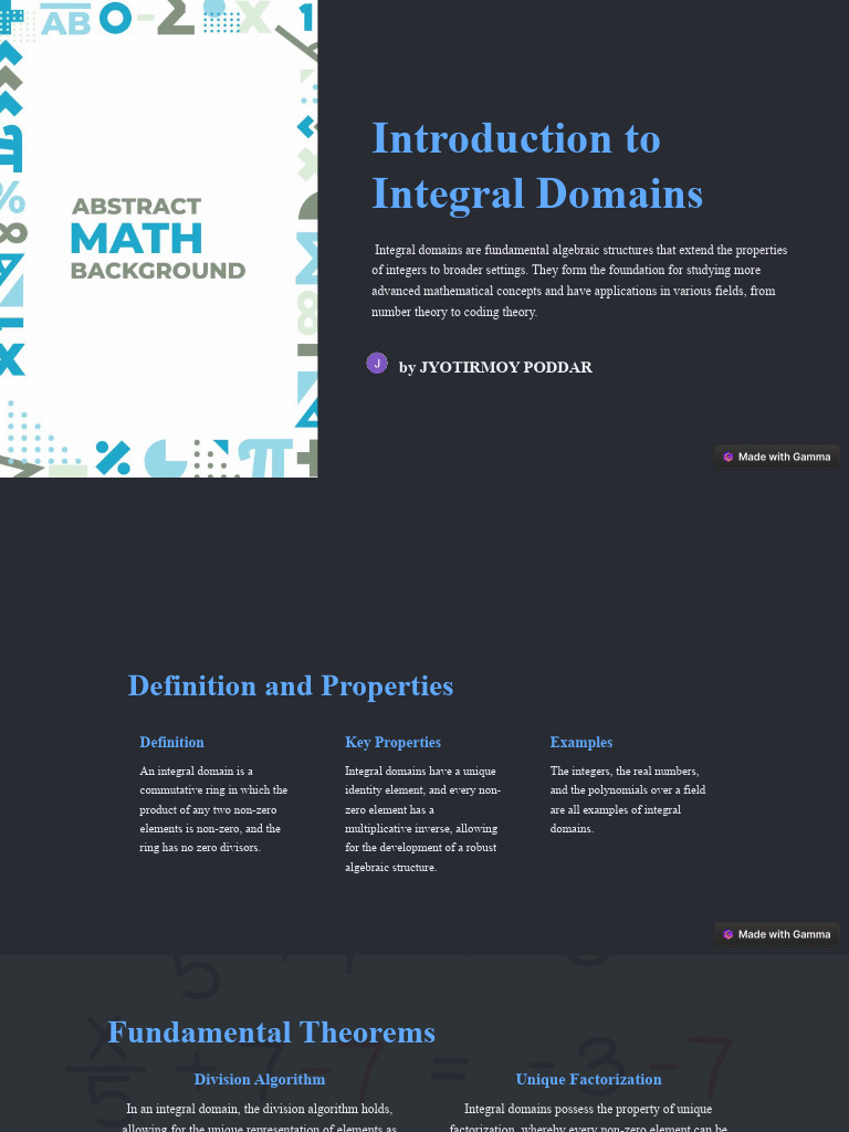 Introduction to Integral Domains | Download Free PDF | Factorization | Integer