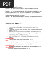 Tennessee PE Standards K-12 Overview | PDF | Physical Fitness | Foot