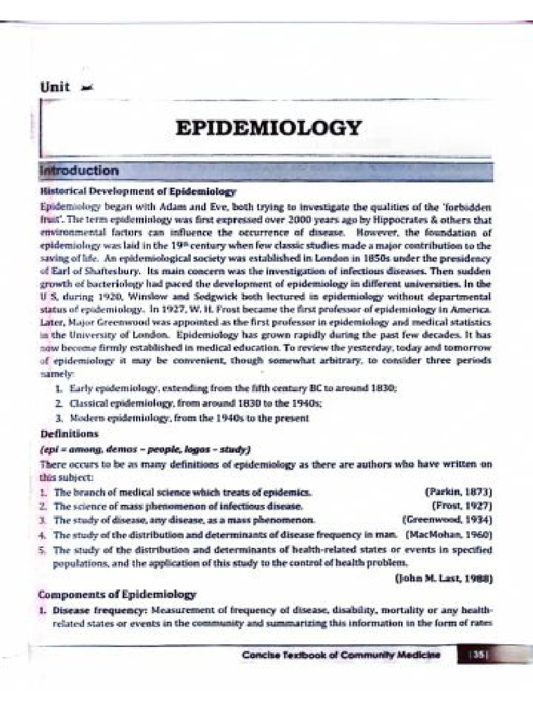 Epidemiology Mimipark | PDF