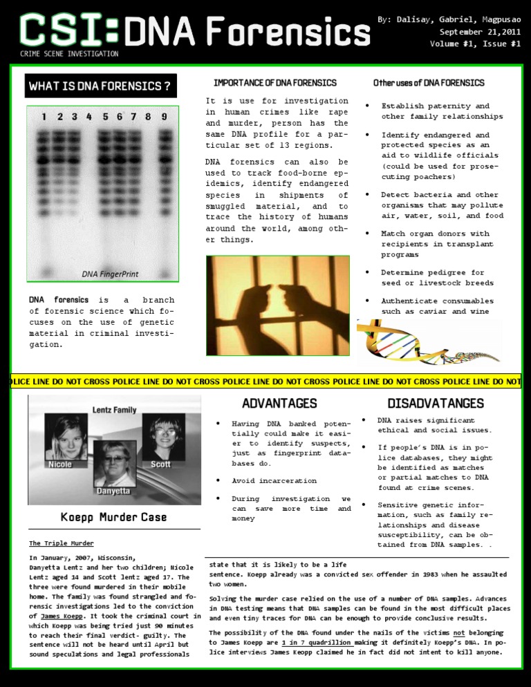 Biotech Newsletter | PDF | Dna Profiling | Forensic Science