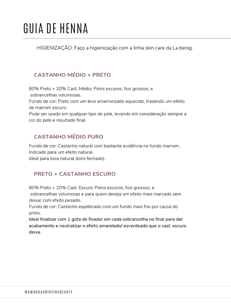 Guia para Henna | PDF | Cor