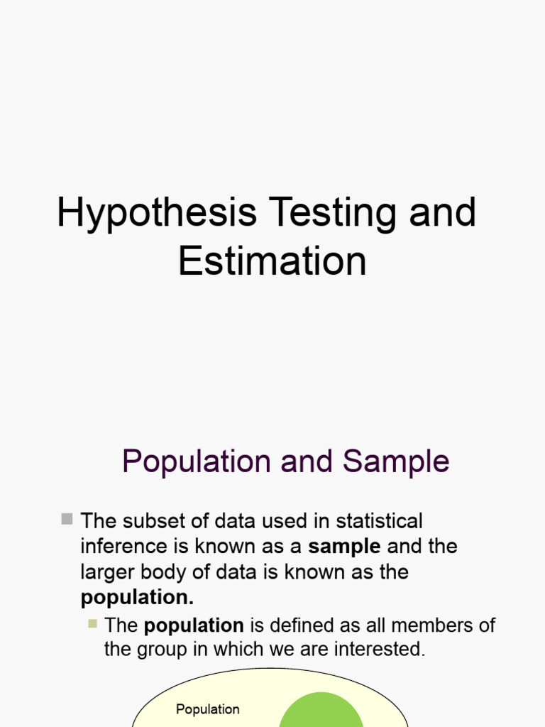 1.1 Hypothesis Testing | PDF | P Value | Statistical Hypothesis Testing