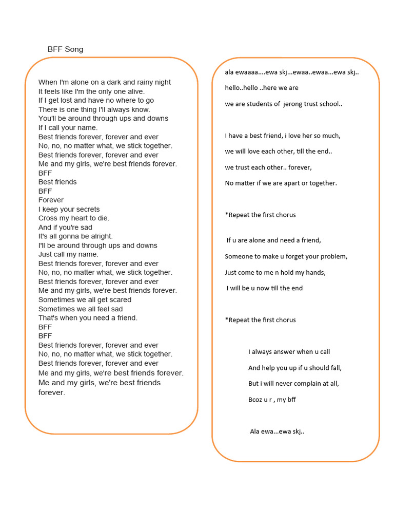 BFF Song | PDF
