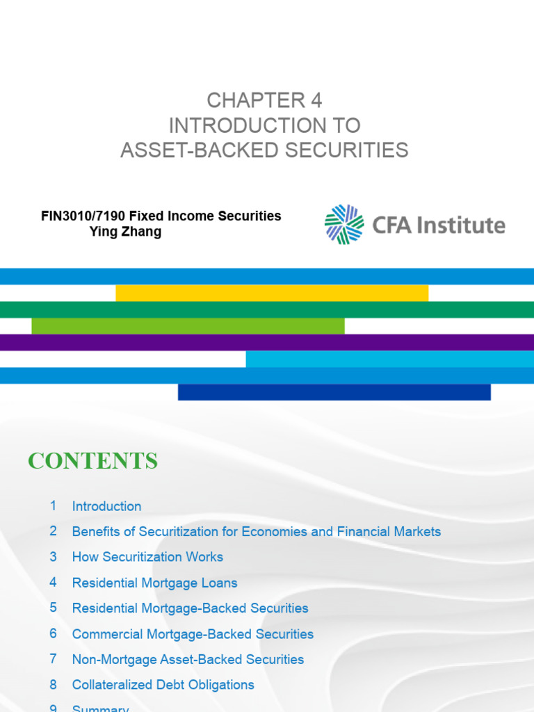 CH 4 Introduction To Asset Backed Securities | PDF | Asset Backed ...