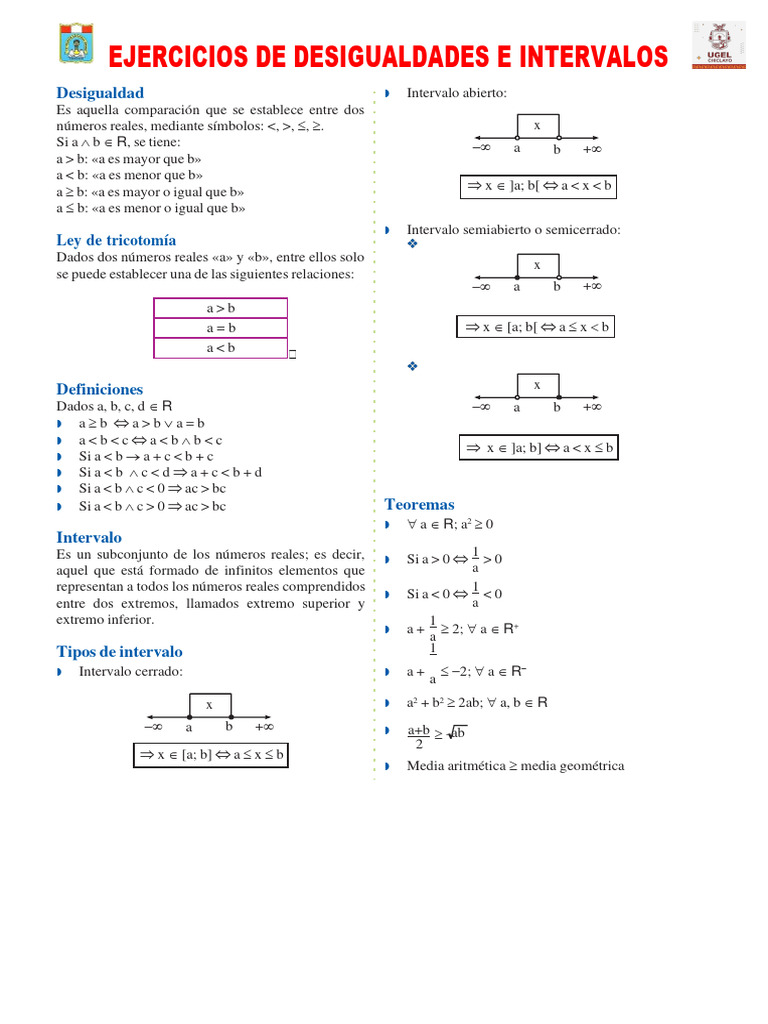 Ejercicios de Intervalos | PDF | Intervalo (Matemáticas) | Matemáticas