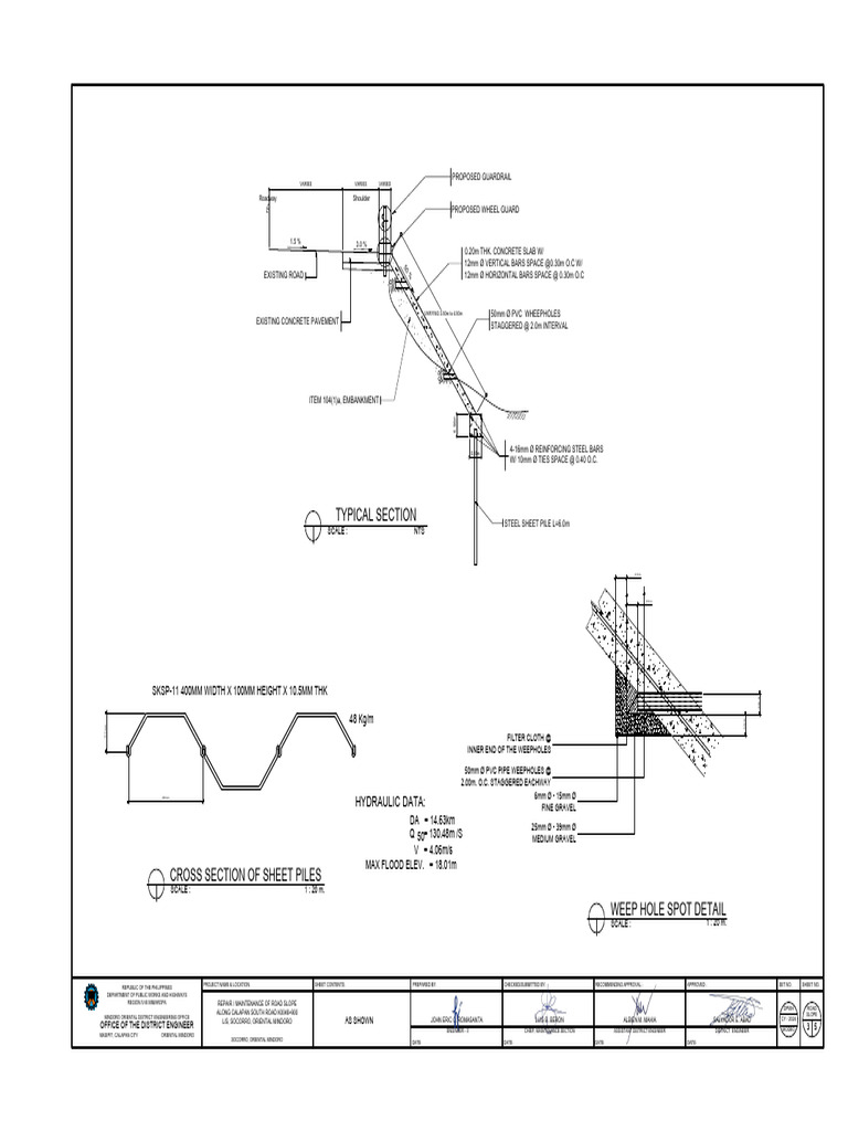 K0042+950 Slope Protection-Model2 | PDF | Road | Structural Engineering