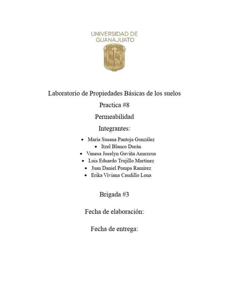 Practica#8 Permeabilidad | PDF | Materiales naturales | Suelo
