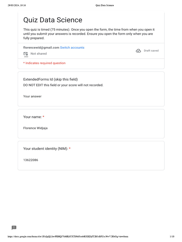 Quiz Data Science 3 | PDF | Errors And Residuals | Regression Analysis