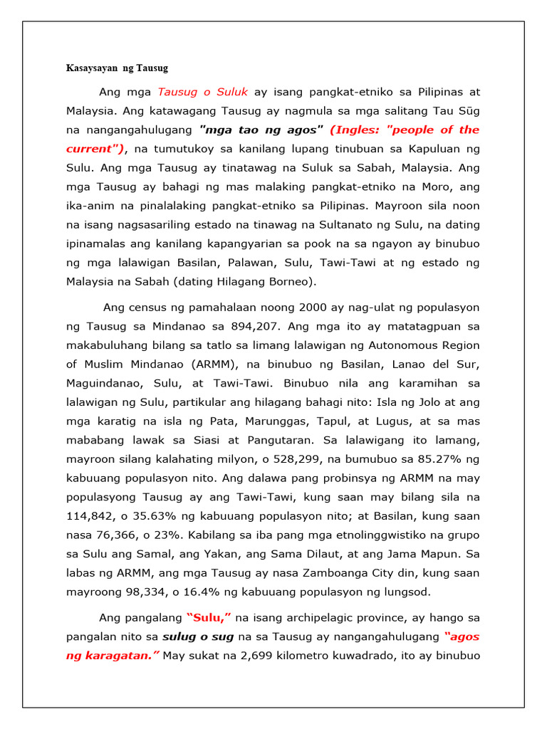 Tausug | PDF