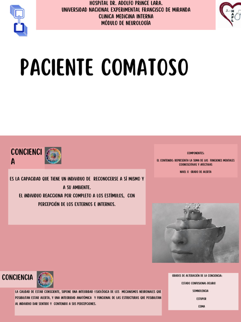 Coma: Definición, Causas y Manejo | PDF | Coma | Conciencia