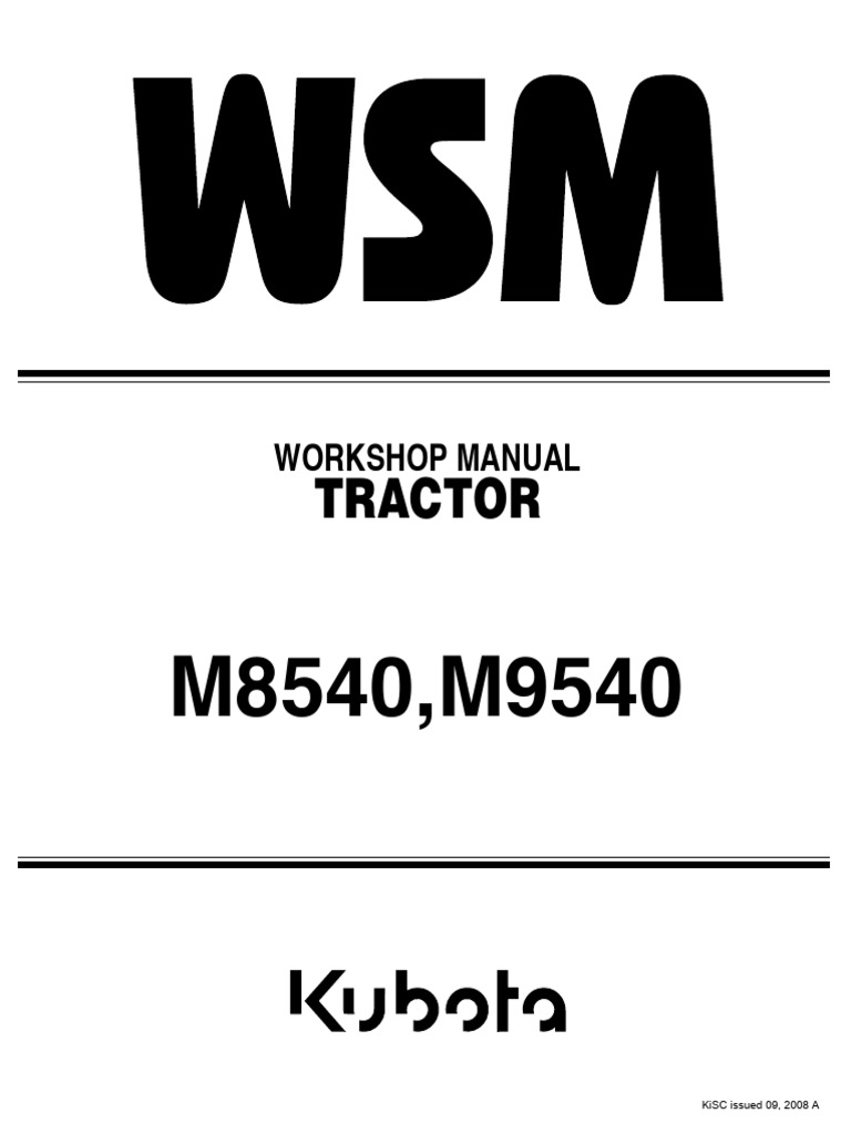 Kubota M9540 | PDF | Electrical Wiring | Tractor
