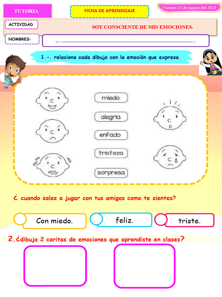 Conciencia Emocional para Niños | PDF