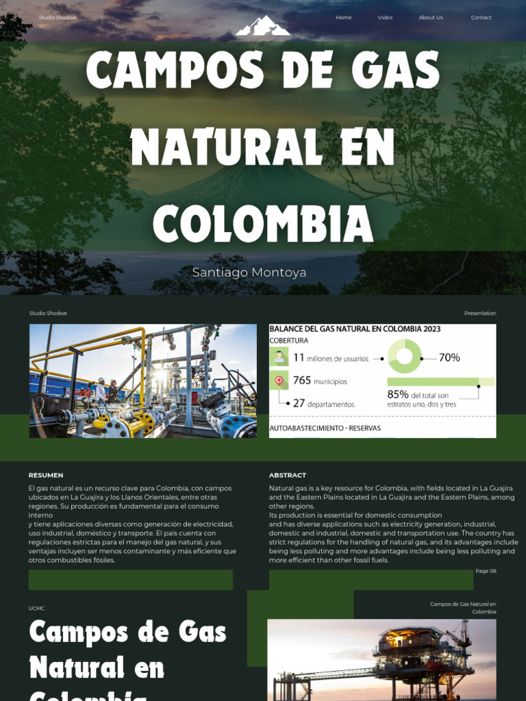 Campos de Gas Natural en Colombia | PDF | Gas natural | Colombia