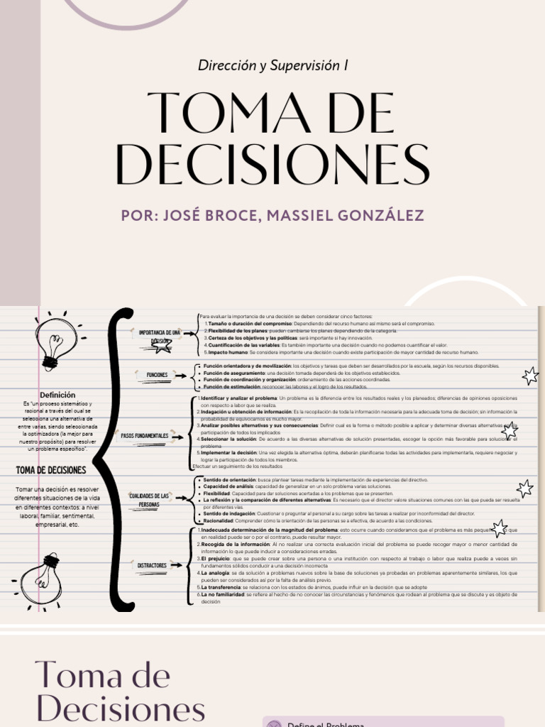 Cuadro Sinóptico Toma de Decisiones | PDF | Toma de decisiones | Racionalidad