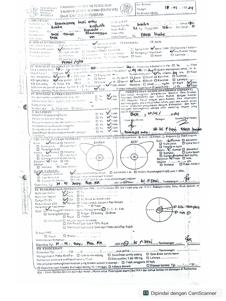2 Laporan Skrining Kanker Serviks | PDF