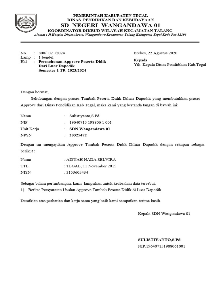 SURAT PERMOHONAN APPROVE TAMBAH PD | PDF SURAT PERMOHONAN APPROVE TAMBAH PD | PDF