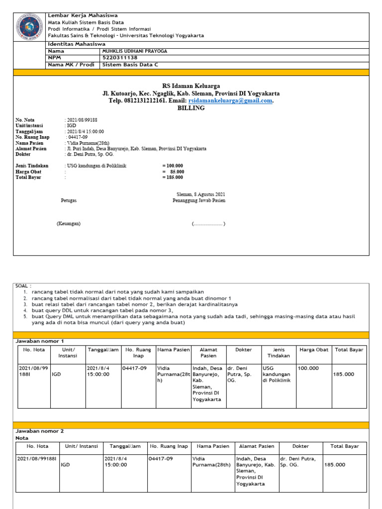 Lembar Kerja Mahasiswa M8 - SBD - 4 Mei 2023-1 | PDF