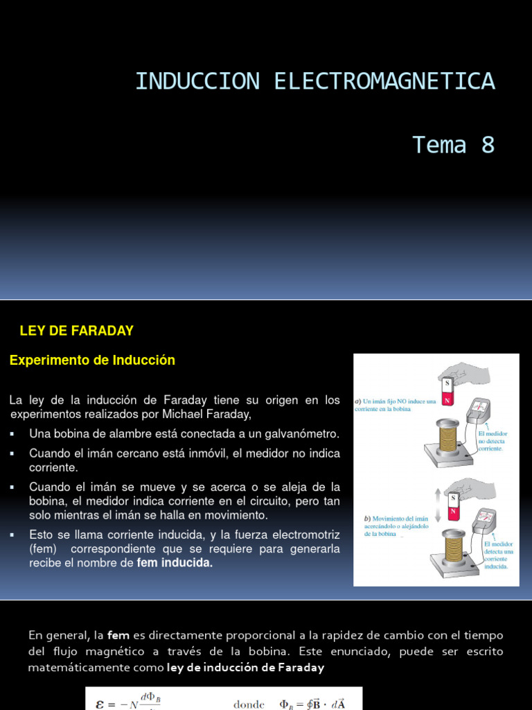 Inducción Electromagnética y Leyes de Faraday | PDF | Inducción ...