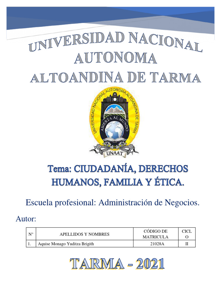 Trabajo Académico - 1 - 1 - Ciudadanía, Derechos Humanos, Familia y ...