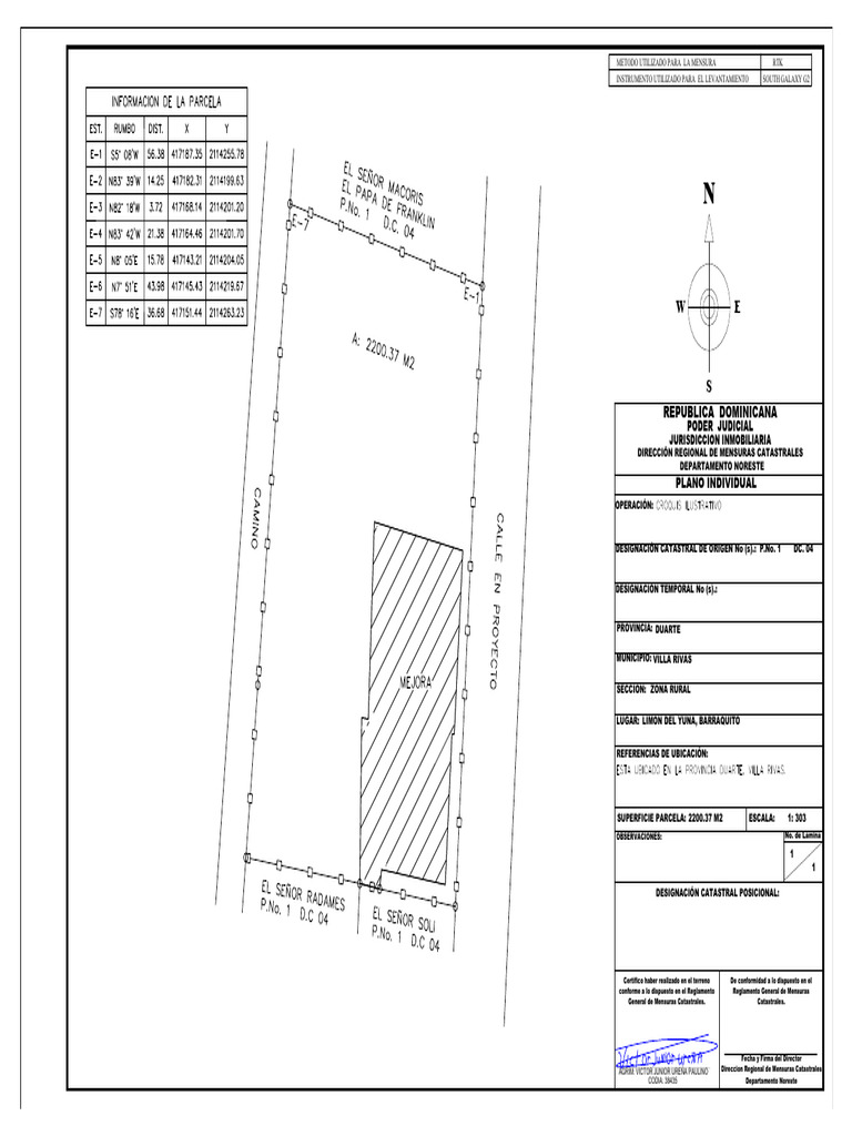 Plano Catastral de Parcela en RD | PDF