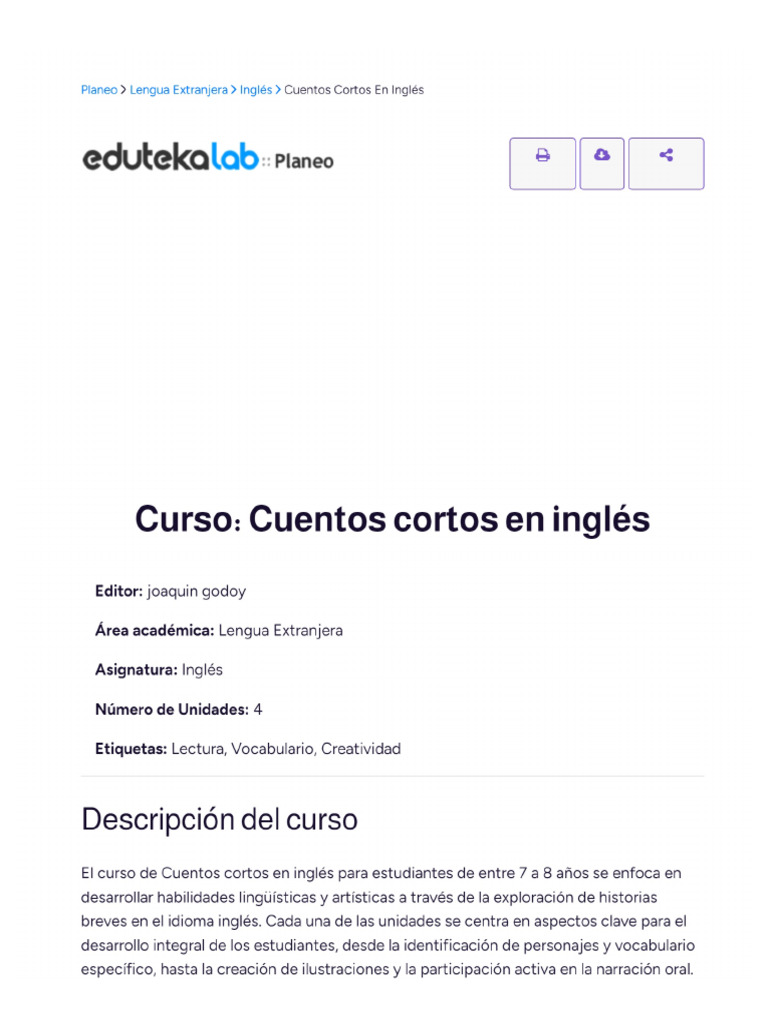 Cuentos Cortos En Inglés Pdf
