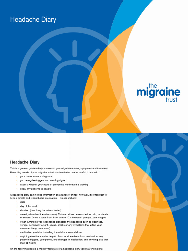 The Migraine Trust Headache Diary Word | PDF