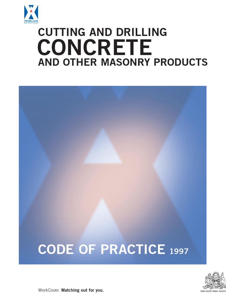 Cutting-and-Drilling-Concrete-and-Other-Masonry-Products-Code-of-Practice | PDF