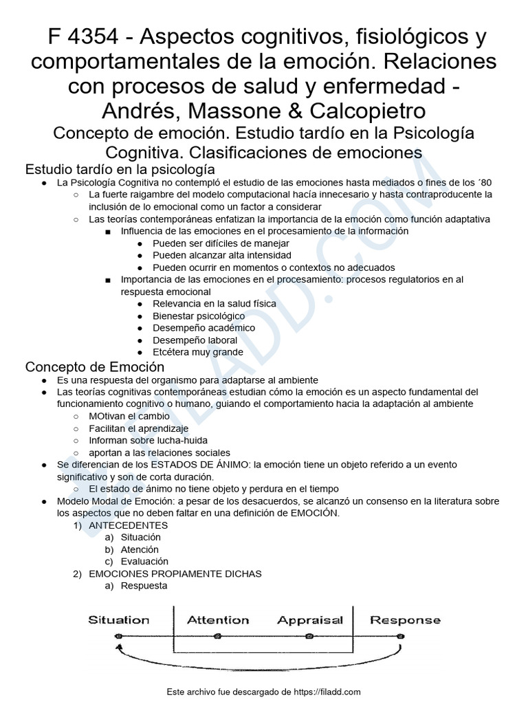 F 4354 Emocion Aspectos Cognitivos Fisiologicos Y Comportamentales