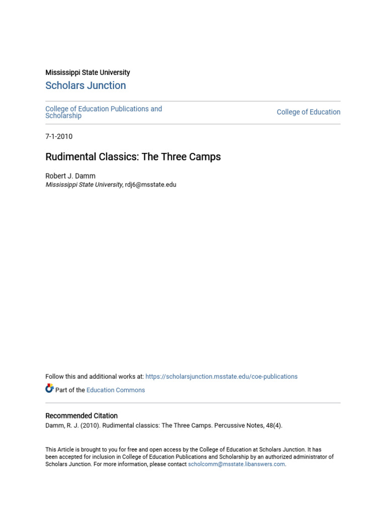 Rudimental Classics - The Three Camps | PDF | Art | Classics