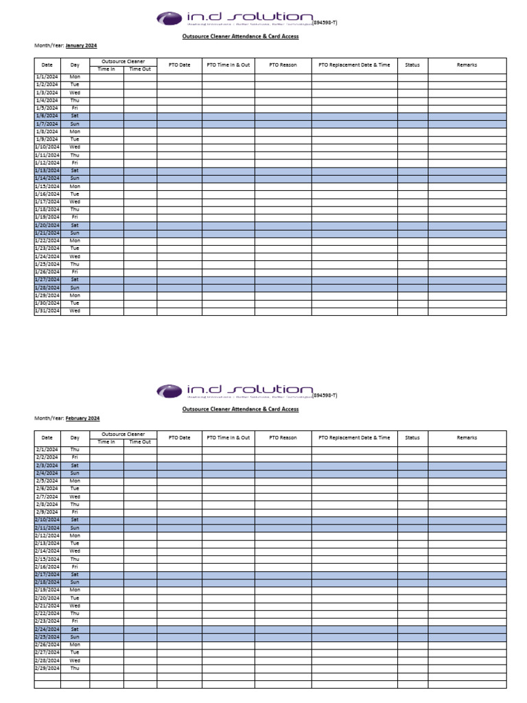 Cleaner Attendance | PDF | Technology & Engineering