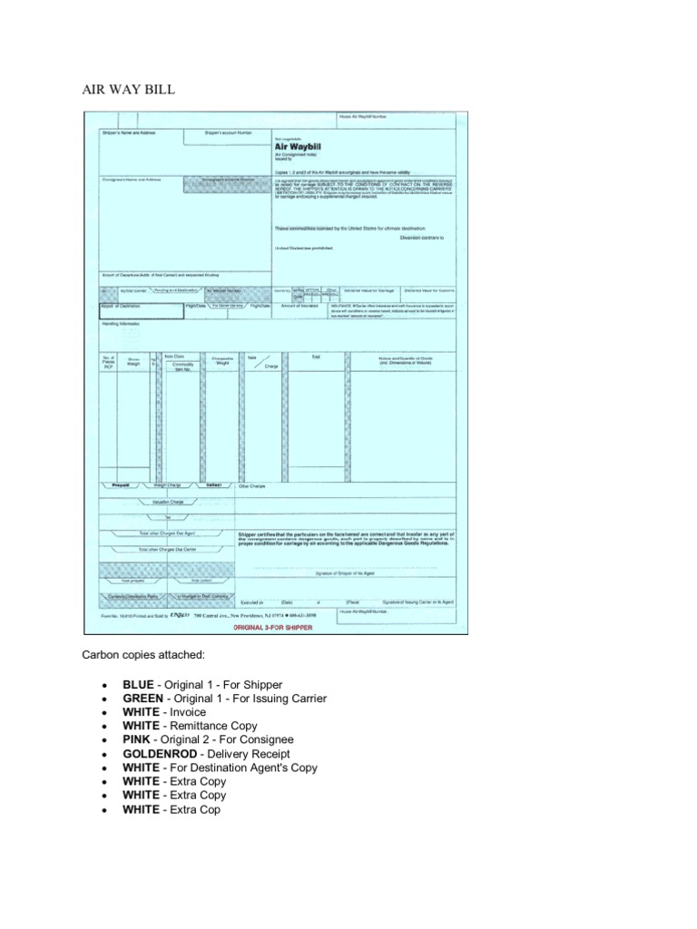 Air Way Bill
