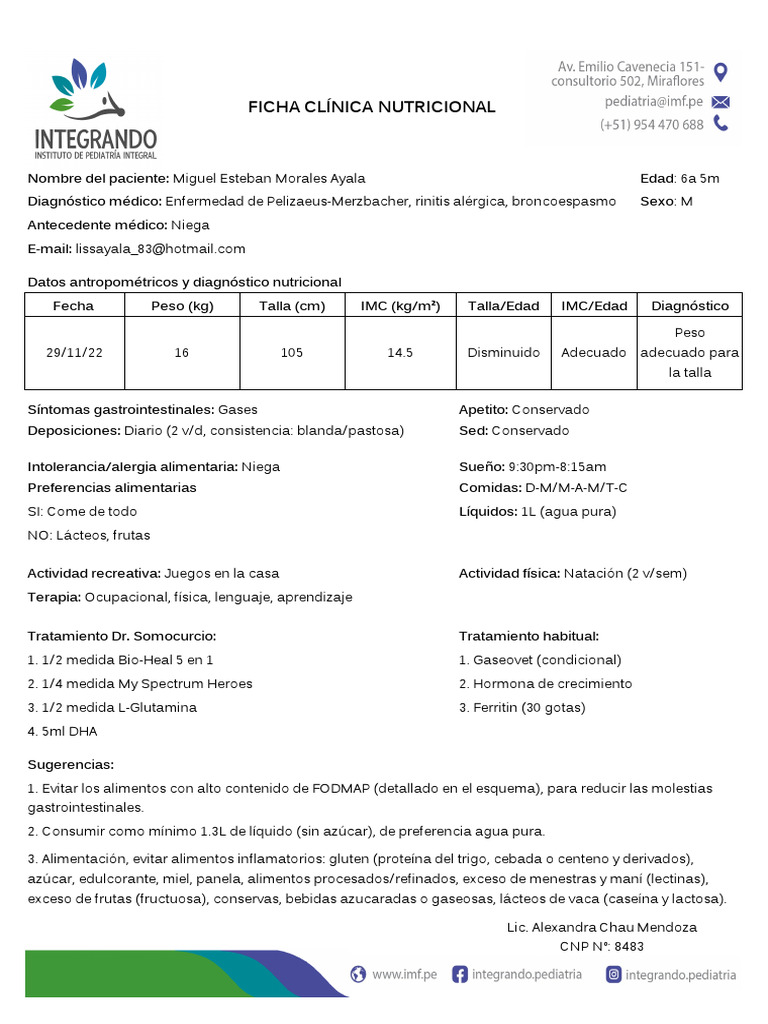 FICHA Y ESQUEMA NUTRICIONAL 1_MM | PDF | ensalada | Vegetales