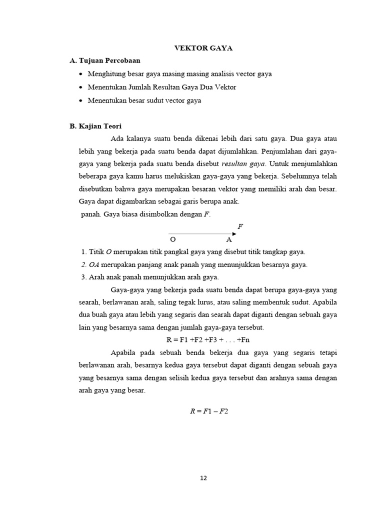 Percobaan 2 Penjumlahan Vektor | PDF | Metode & Bahan Ajar