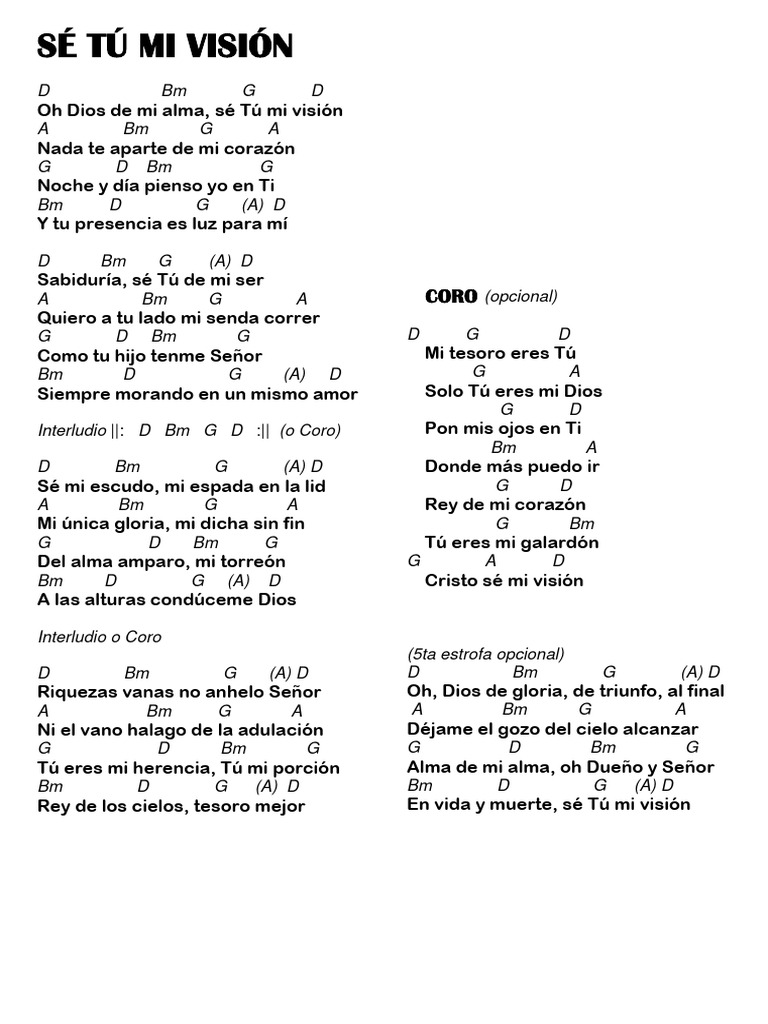 Sé Tú Mi Visión | PDF | Creencia religiosa y doctrina