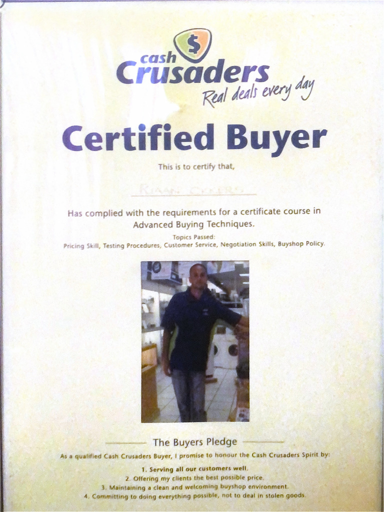 Buyers Certificate | PDF