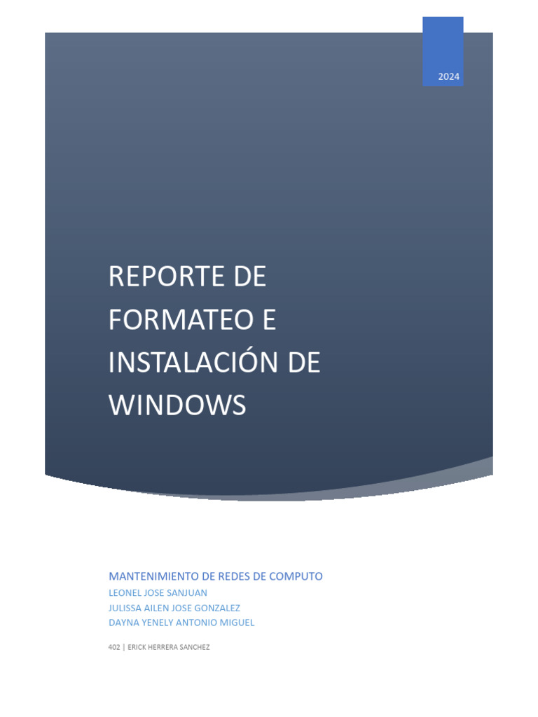 Formateo e Instalación de Windows 2024 | PDF | Malware | Archivo de ...