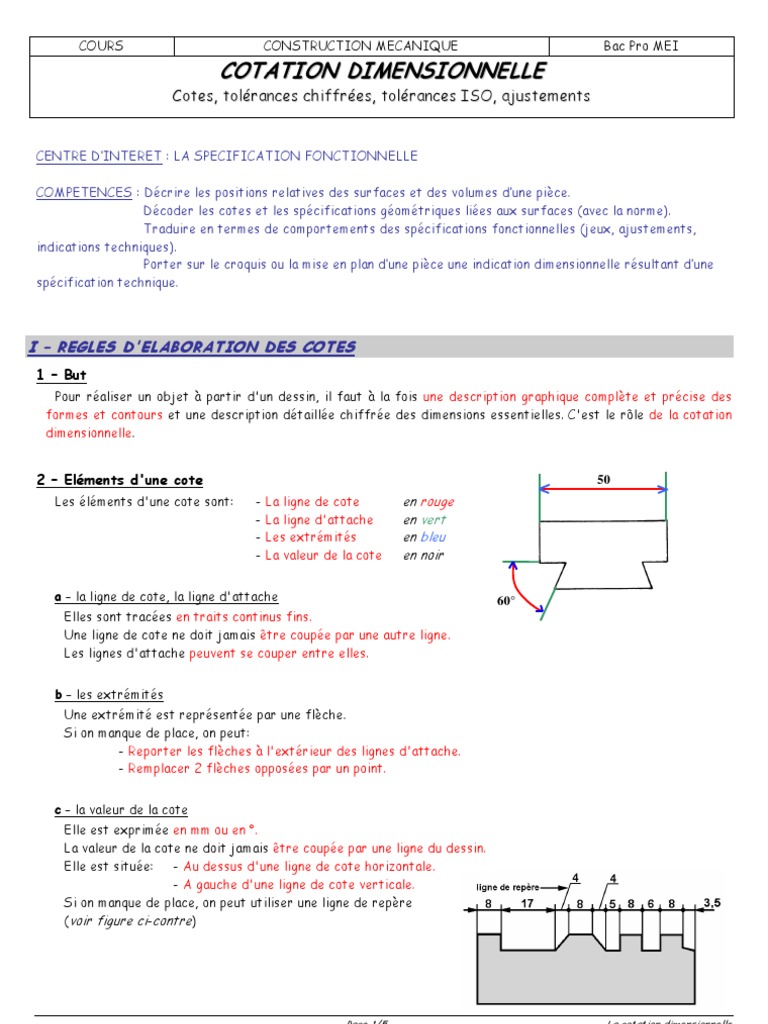 Cours Cotation Dimensionnelle | PDF | Science | Ingénierie