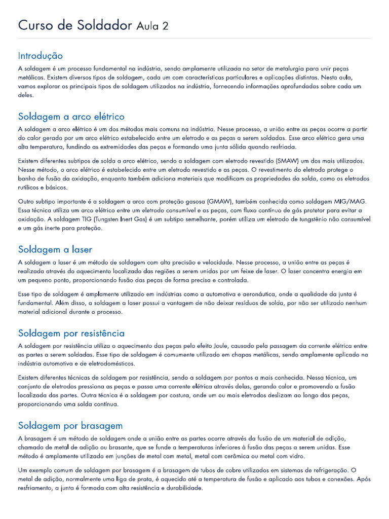 Aula02 Soldagem | PDF