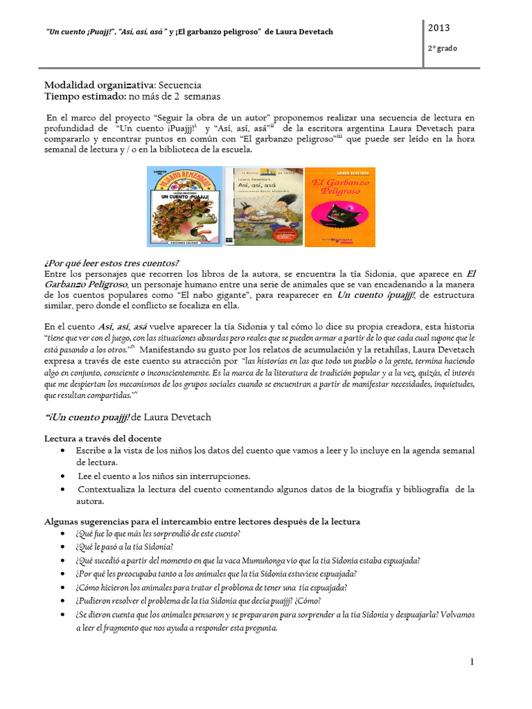2° Autor LD Un Cuento Puaj | PDF | Cuentos | Escritura