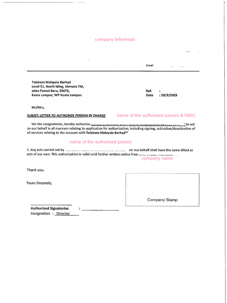 Authorised Letter TM | PDF