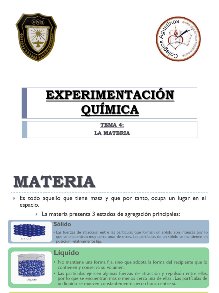 Tema 4 - Eq - La Materia | PDF | Mezcla | Sustancias químicas