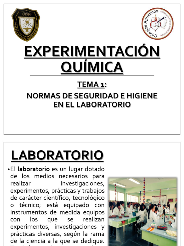 Tema 1 - Eq - Normas de Seguridad e Higiene en El Laboratorio | PDF | Laboratorios | Residuos