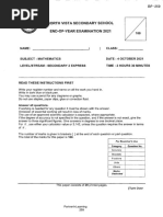 Bgcse Maths PP2 2022 | PDF | Geometry | Euclidean Geometry