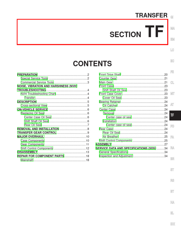 Nissan Frontier d22 Ka24de - Transfer | PDF | Gear | Mechanical Engineering
