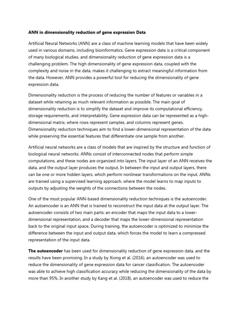 ANN for Gene Expression Analysis | PDF | Artificial Neural Network | Applied Mathematics