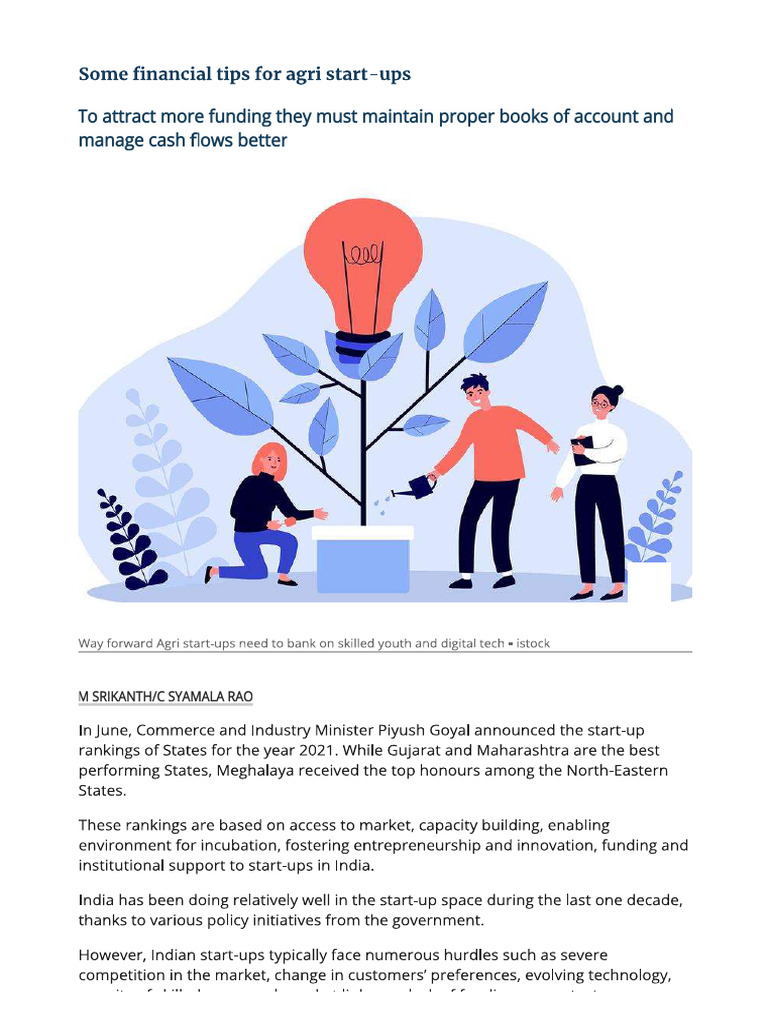 Tips For Agri Startups | PDF