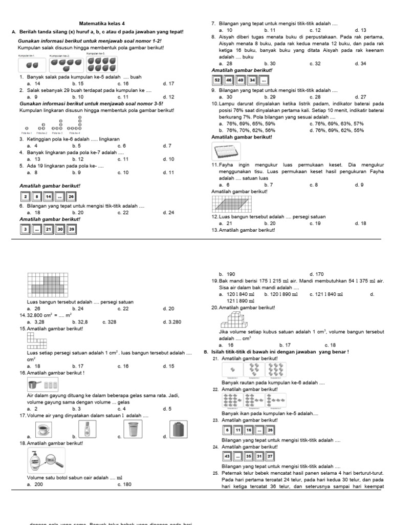 Matematika Kelas 4 Sasa | PDF