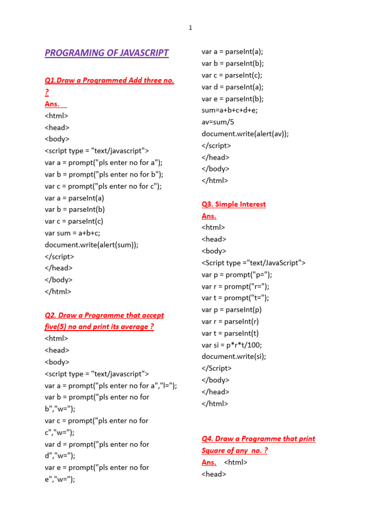 Javascript Complete | PDF | Computer Programming | Control Flow Javascript Complete | PDF | Computer Programming | Control Flow