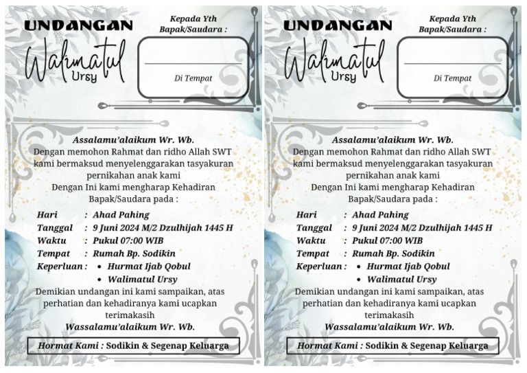 Undangan 2 | PDF