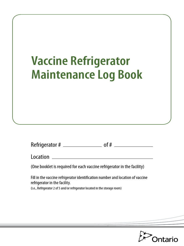 Maintenance Log Book Refrigerator | PDF | Refrigerator ...